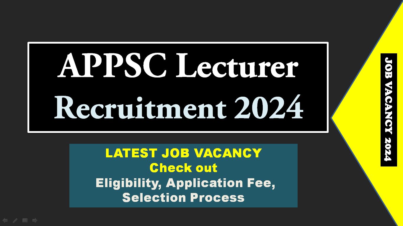APPSC Lecturer Recruitment Notification out for 240 Vacancies|Job ...